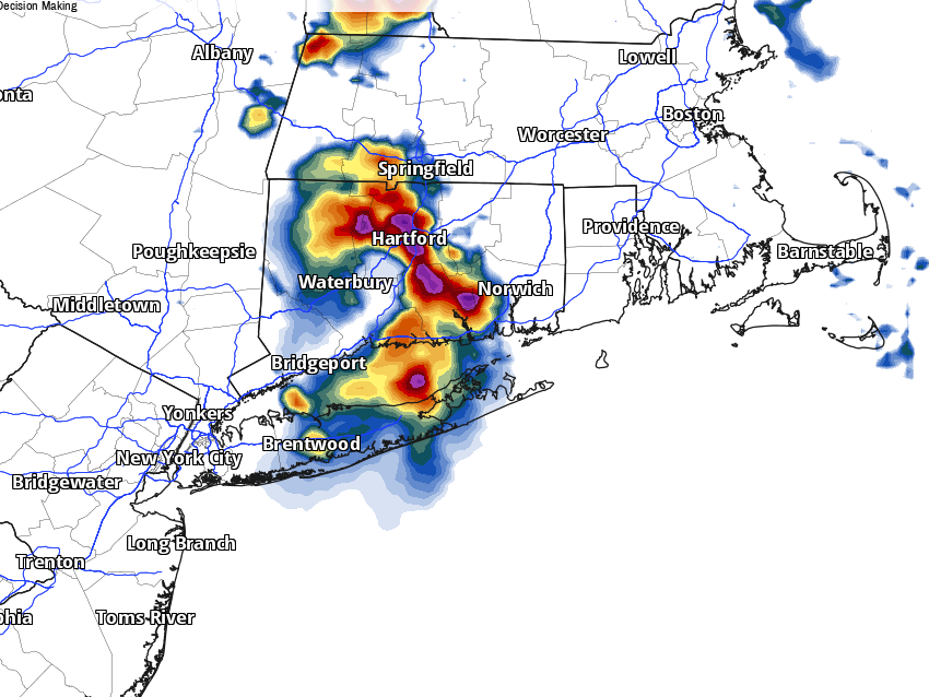 Potentially severe thunderstorms could hit parts of CT later Thursday