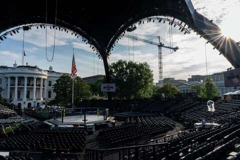 Lights! Camera! Cage match! The White House lawn's Octagon is ready for ...