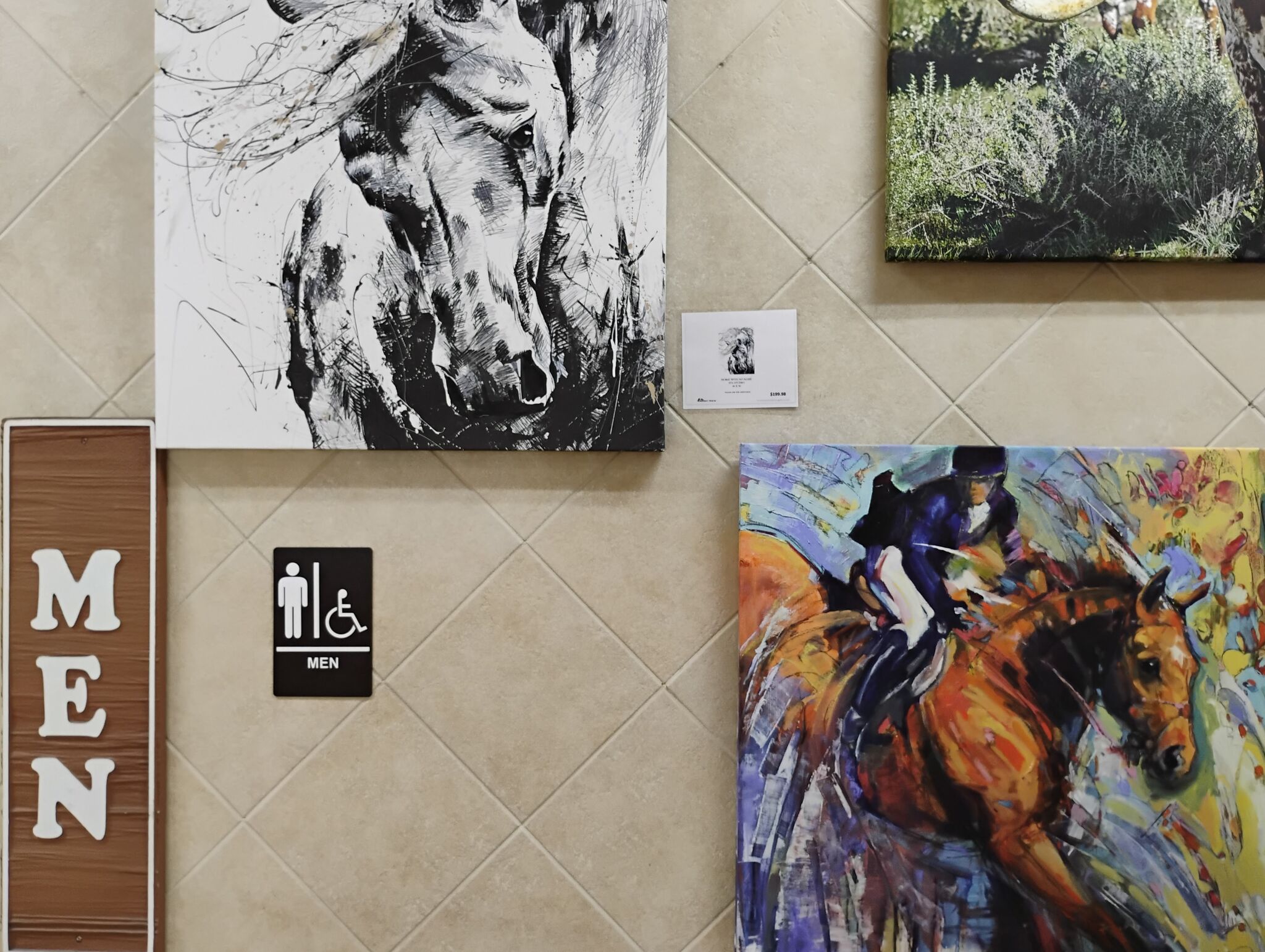 Buc-ee's incredibly popular art gallery, right outside the restroom