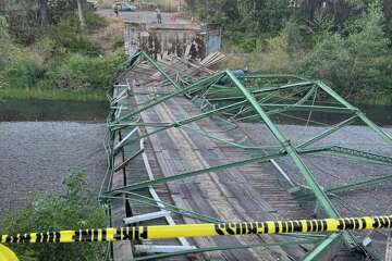 Driver injured after bridge collapses in Northern California