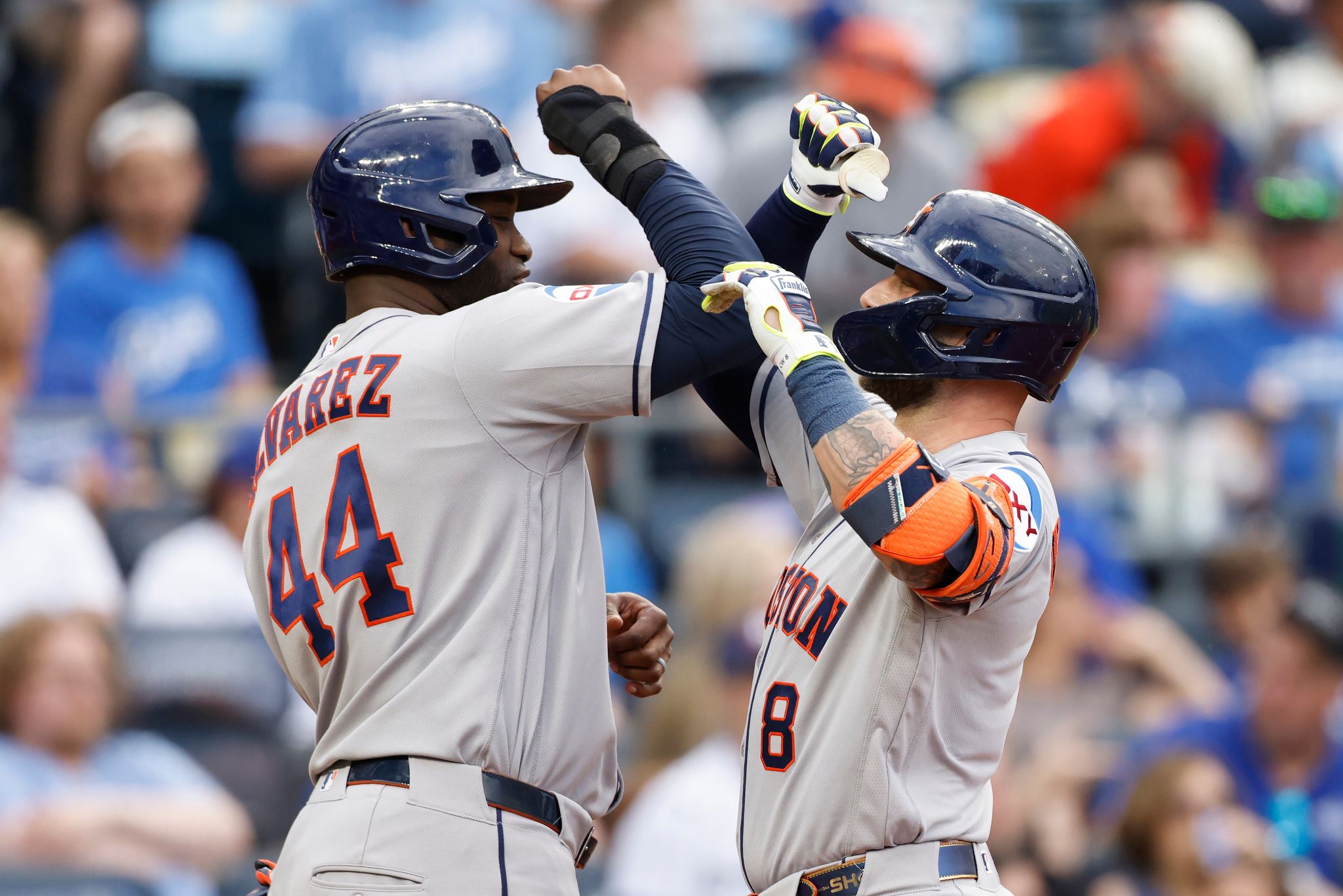 Houston Astros edge Kansas City Royals in rain-delayed slugfest