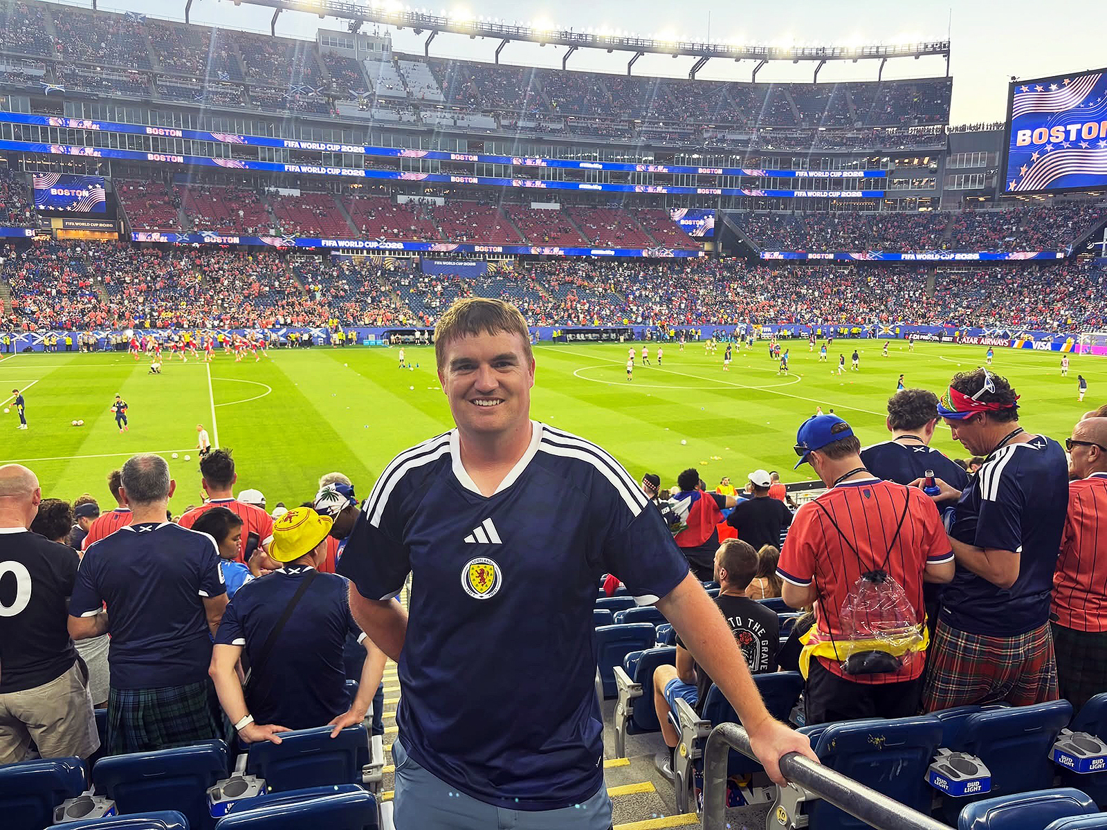 Lewis and Clark coach John Dunn watches Scotland win in Boston