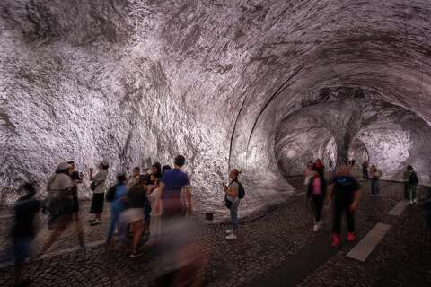 Monumental cave art on Paris' oldest bridge finally opens, as the ...