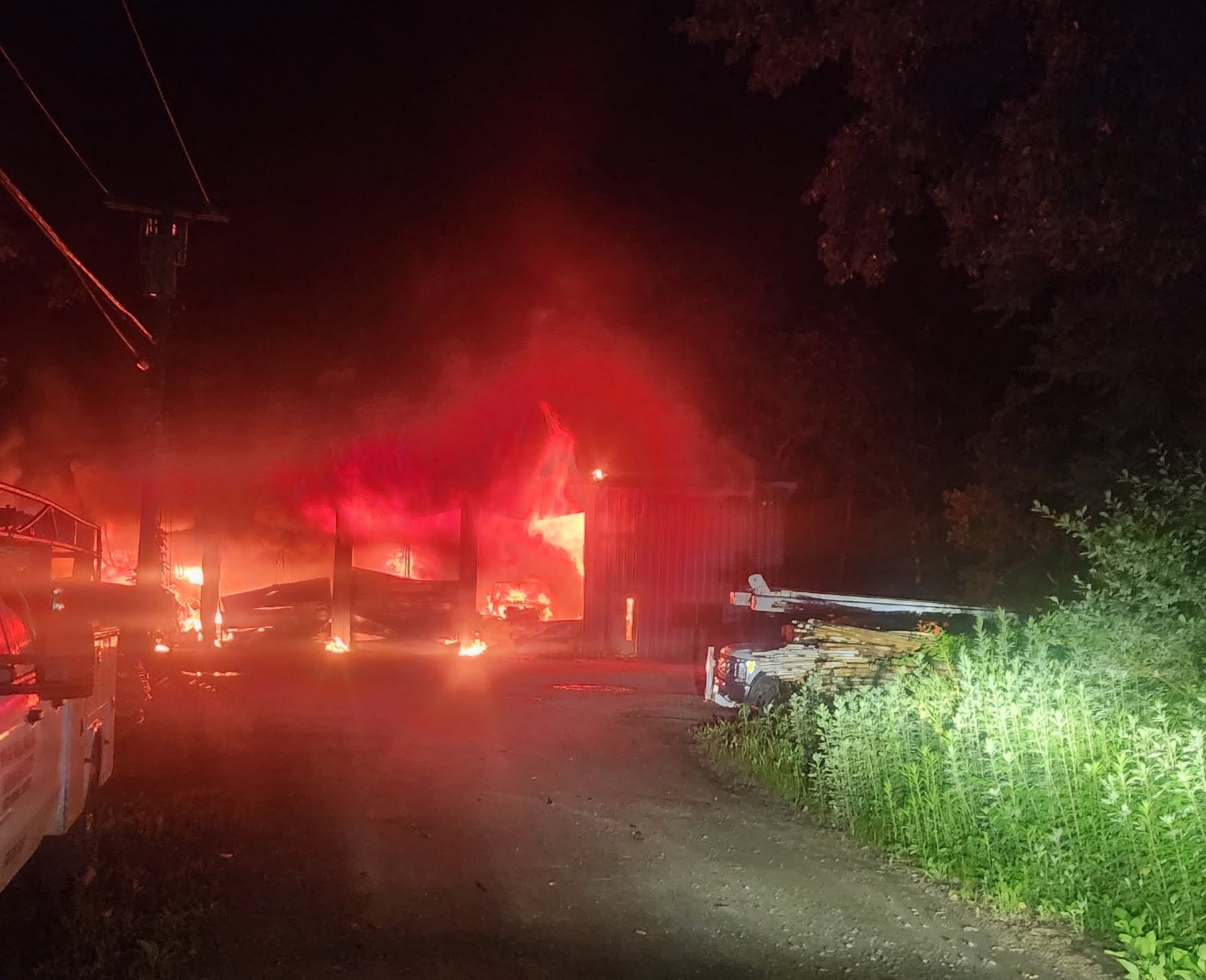Roxbury fire erupted at Baker Road garage, officials say