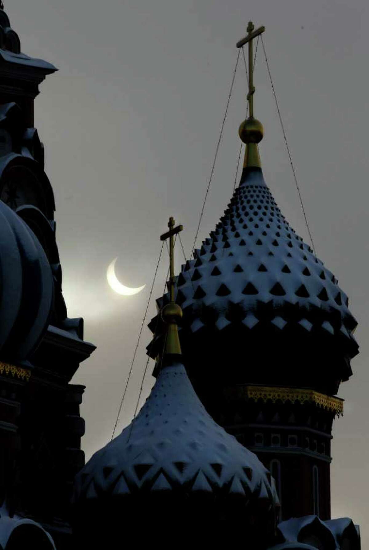 Partial solar eclipse visible over Mideast, Europe
