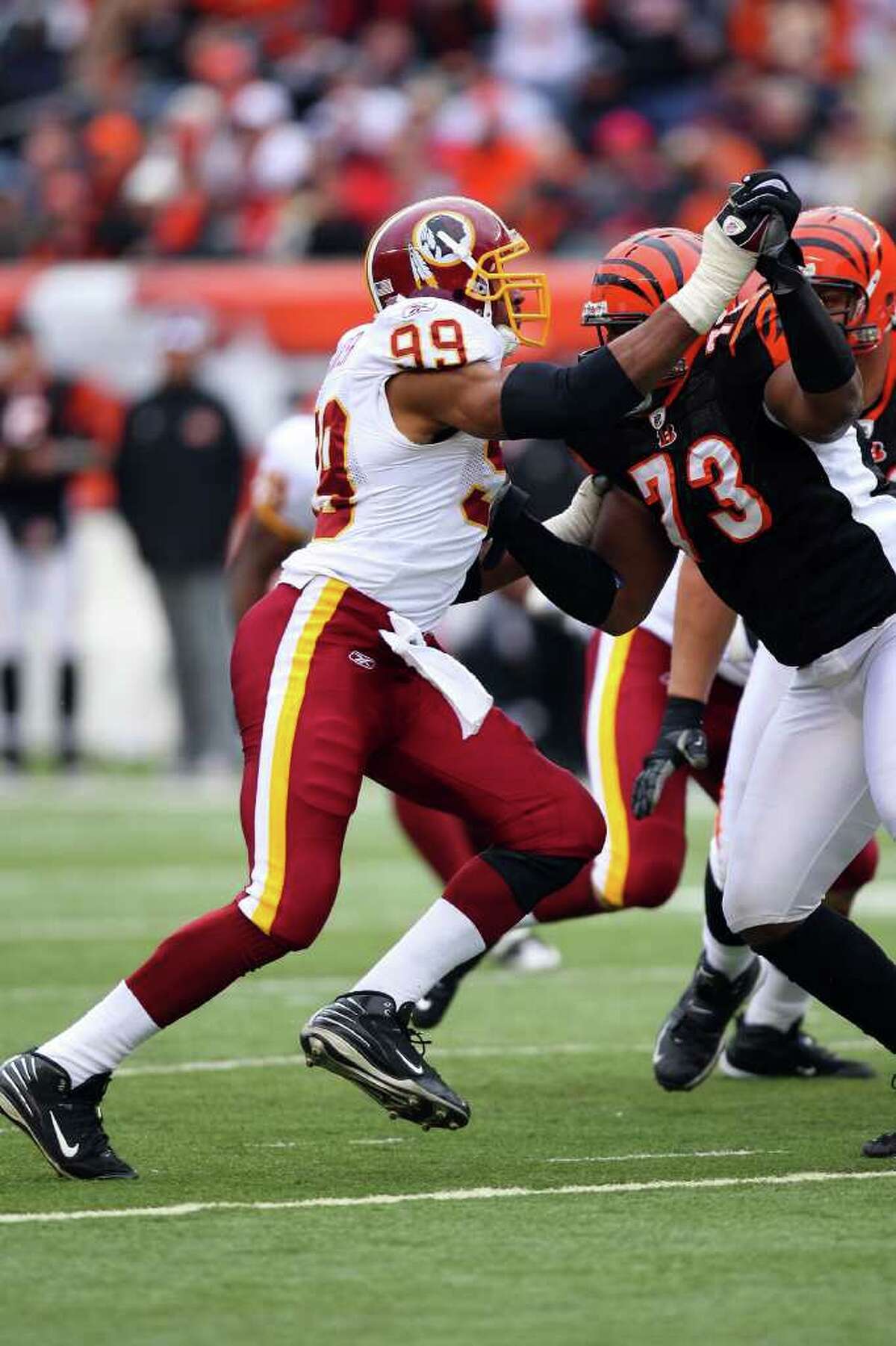 NFL player Anthony Collins returns to visit former high school