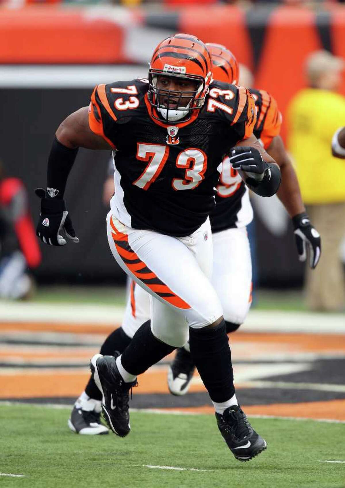 NFL player Anthony Collins returns to visit former high school