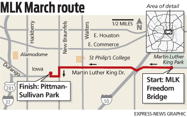 MLK March at a glance