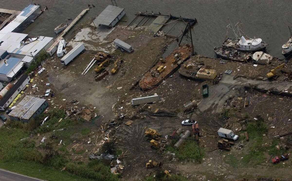 Aerial photos show Ike's devastating force