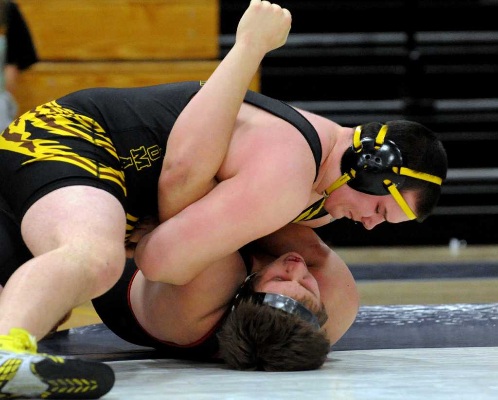 Winning streak ends for shorthanded Staples wrestlers