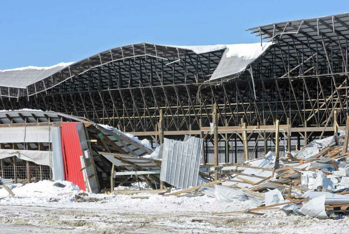 Barn collapse crushes at least 25 cows