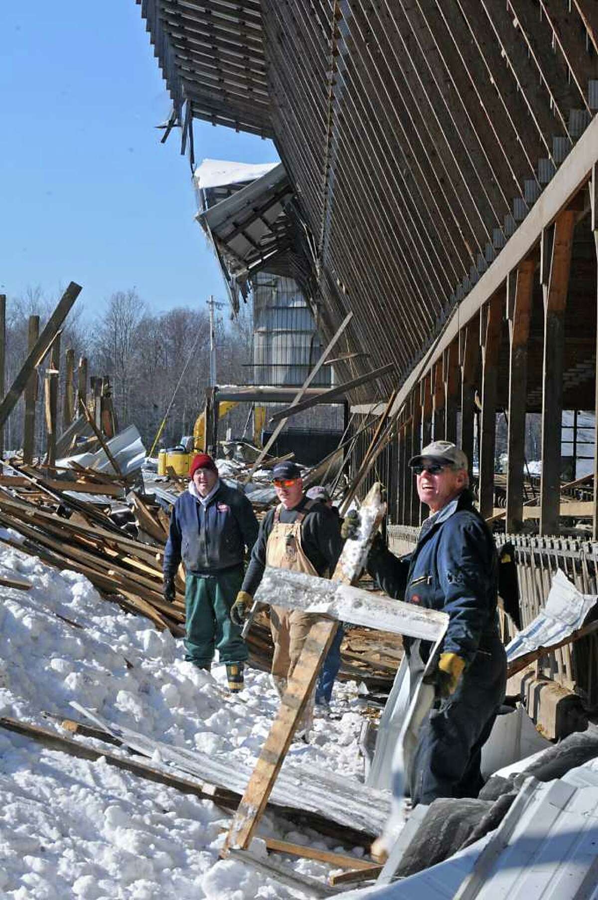 Barn collapse crushes at least 25 cows