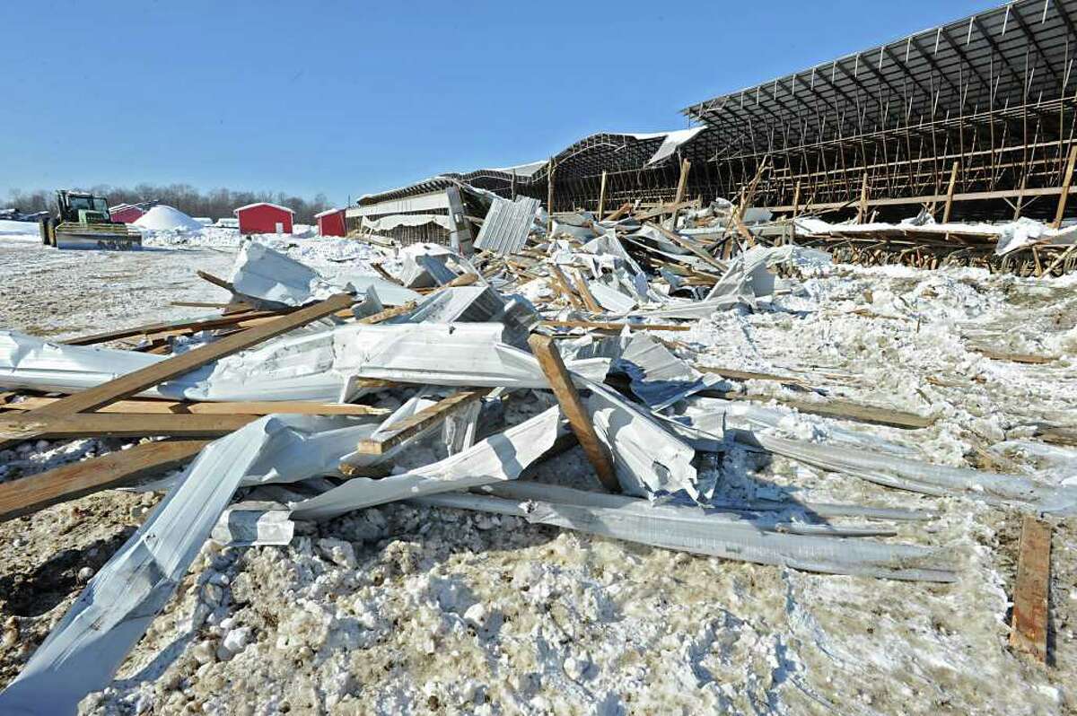 Barn collapse crushes at least 25 cows