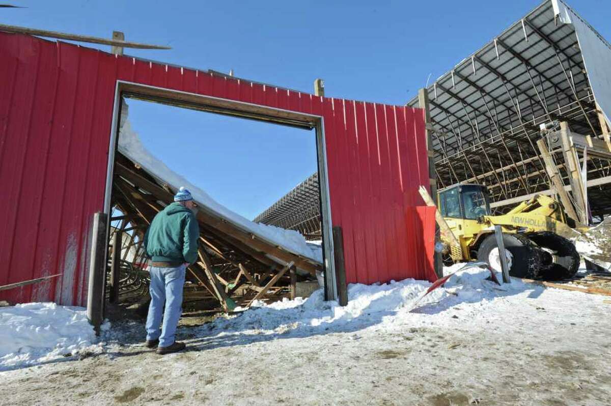 Barn collapse crushes at least 25 cows