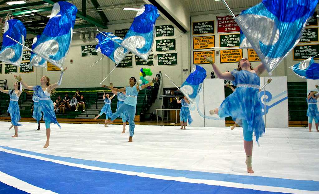 A color guard salute