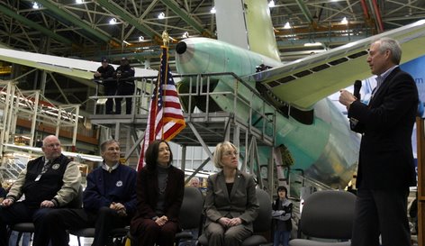 In celebrating tanker win, Boeing executives, union talk of working ...