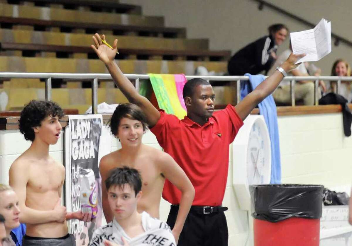 Greenwich's Brisson sets league record to win FCIAC diving title