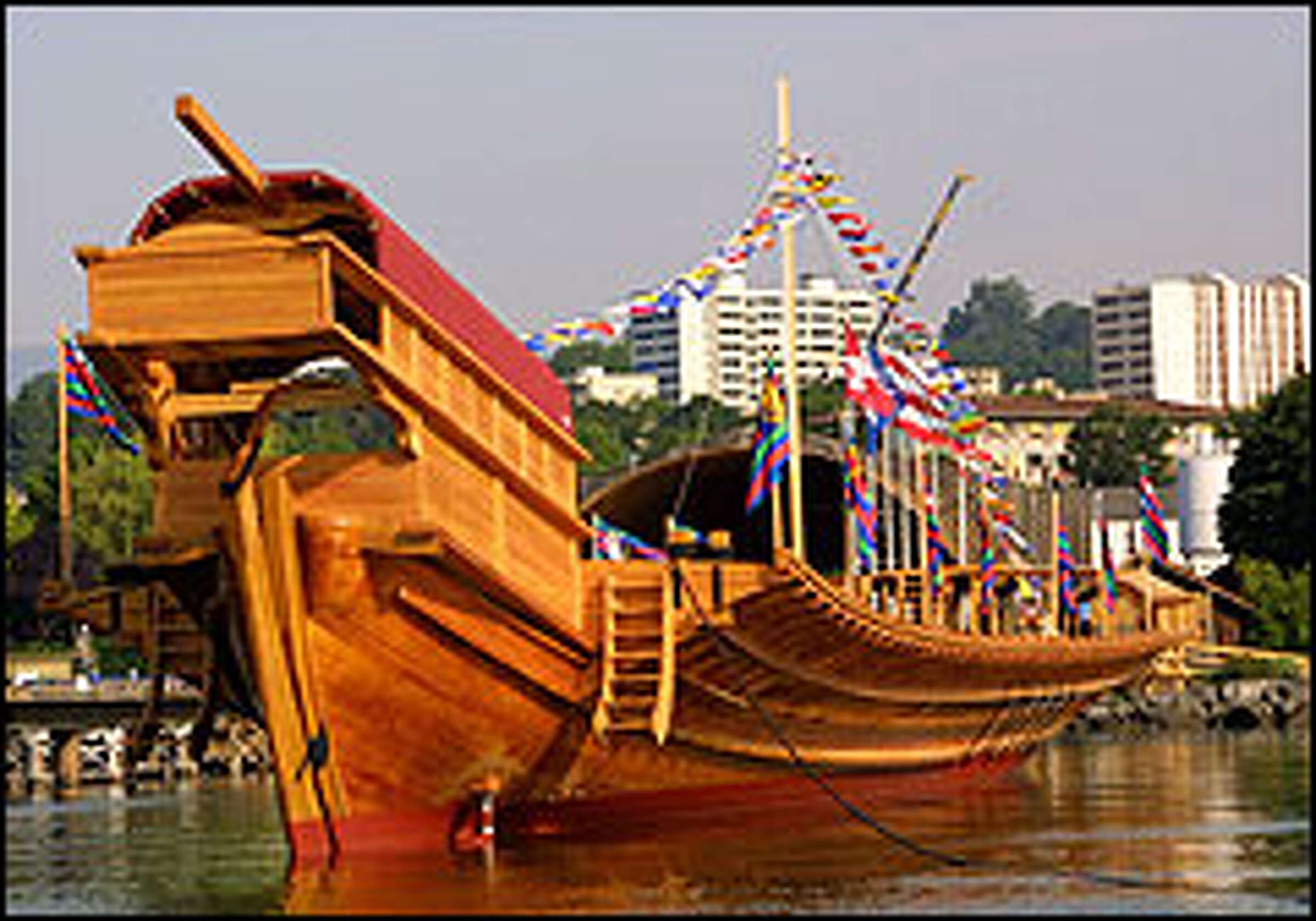 Swiss replica of galley to sail Lake Geneva