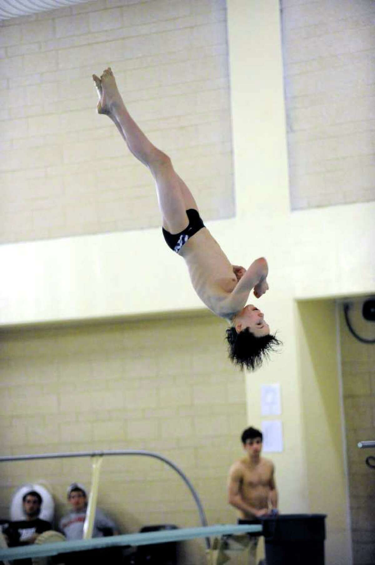 Greenwich's Brisson wins second Class LL diving crown
