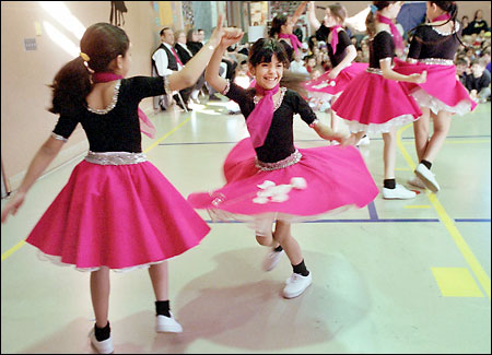 B.F. Day Elementary students are dancing for joy