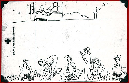 Post-WWII prison sketches draw men together