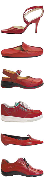 Red hot shoes: Bold footwear lets you stand up and be noticed