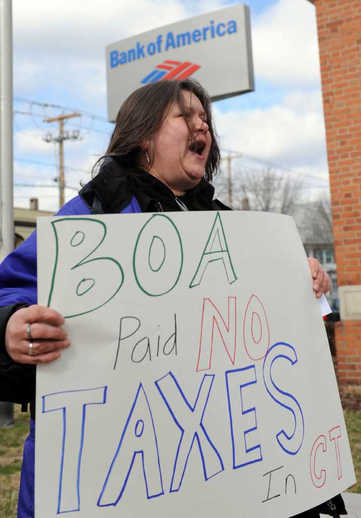 Protesters rally against Bank of America