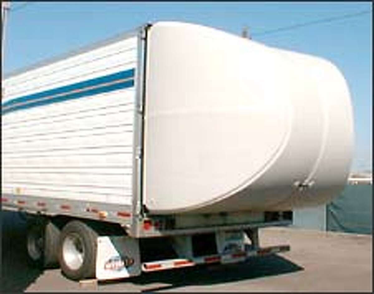 Rounded add-on makes driving truck less of a drag