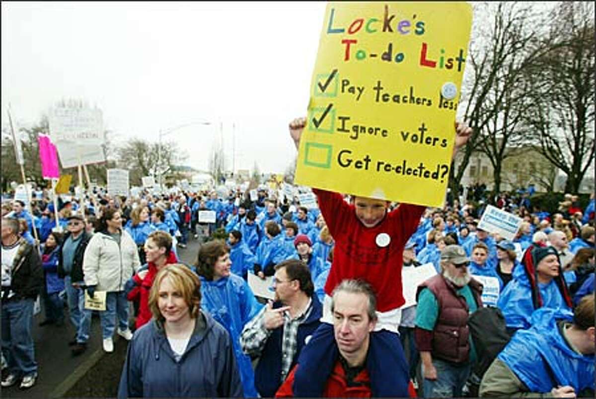 Teachers rally for smaller classes, better pay