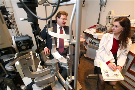 Plastic cones implanted in eye can restore failing sight for some