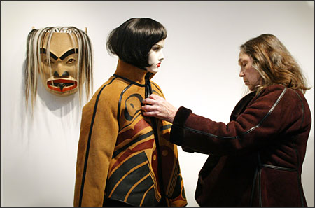 Designer streamlines a bulky wool coat with a sleek fit and stunning ...