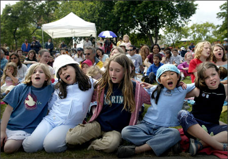 200 children sing, dance for peace
