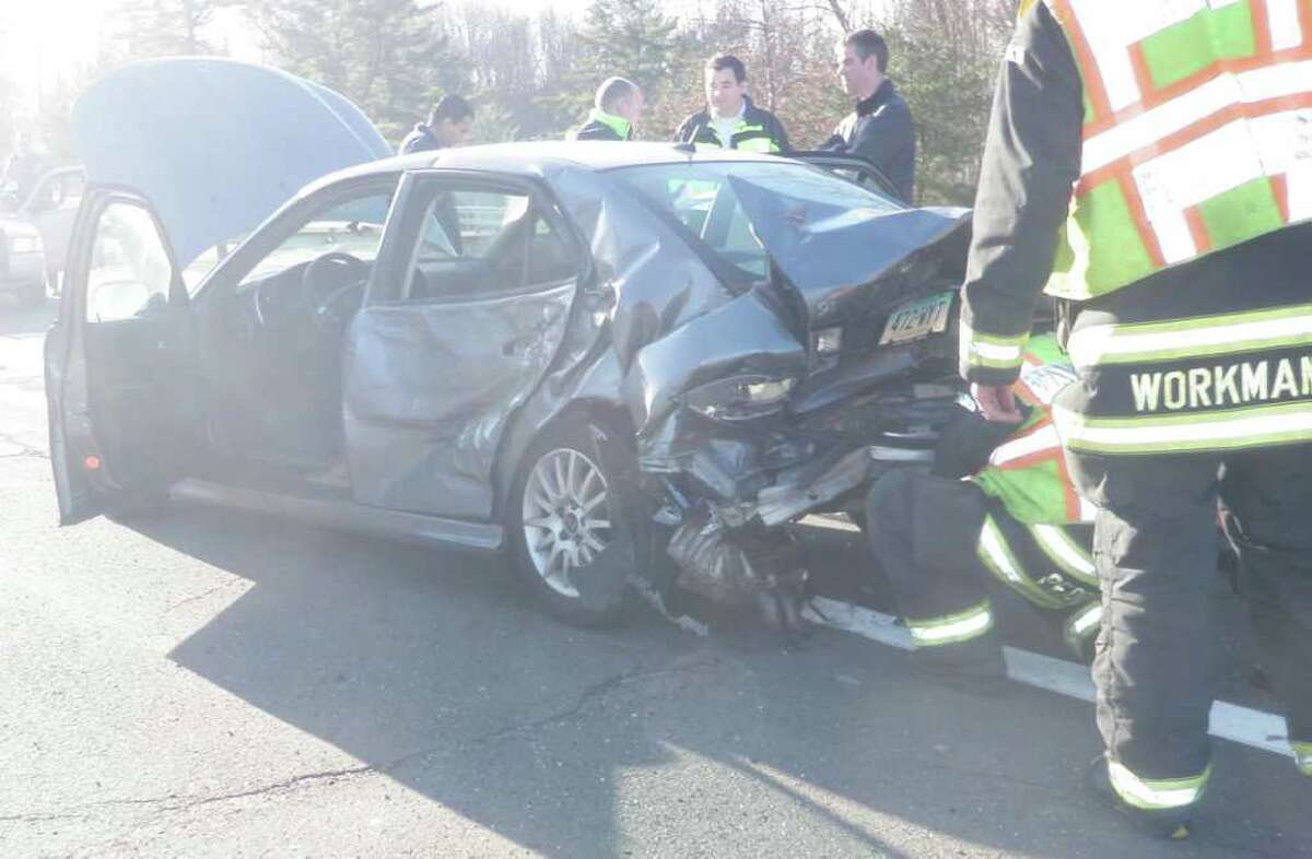 Three Car Crash Shuts Down Merritt Parkway In Westport