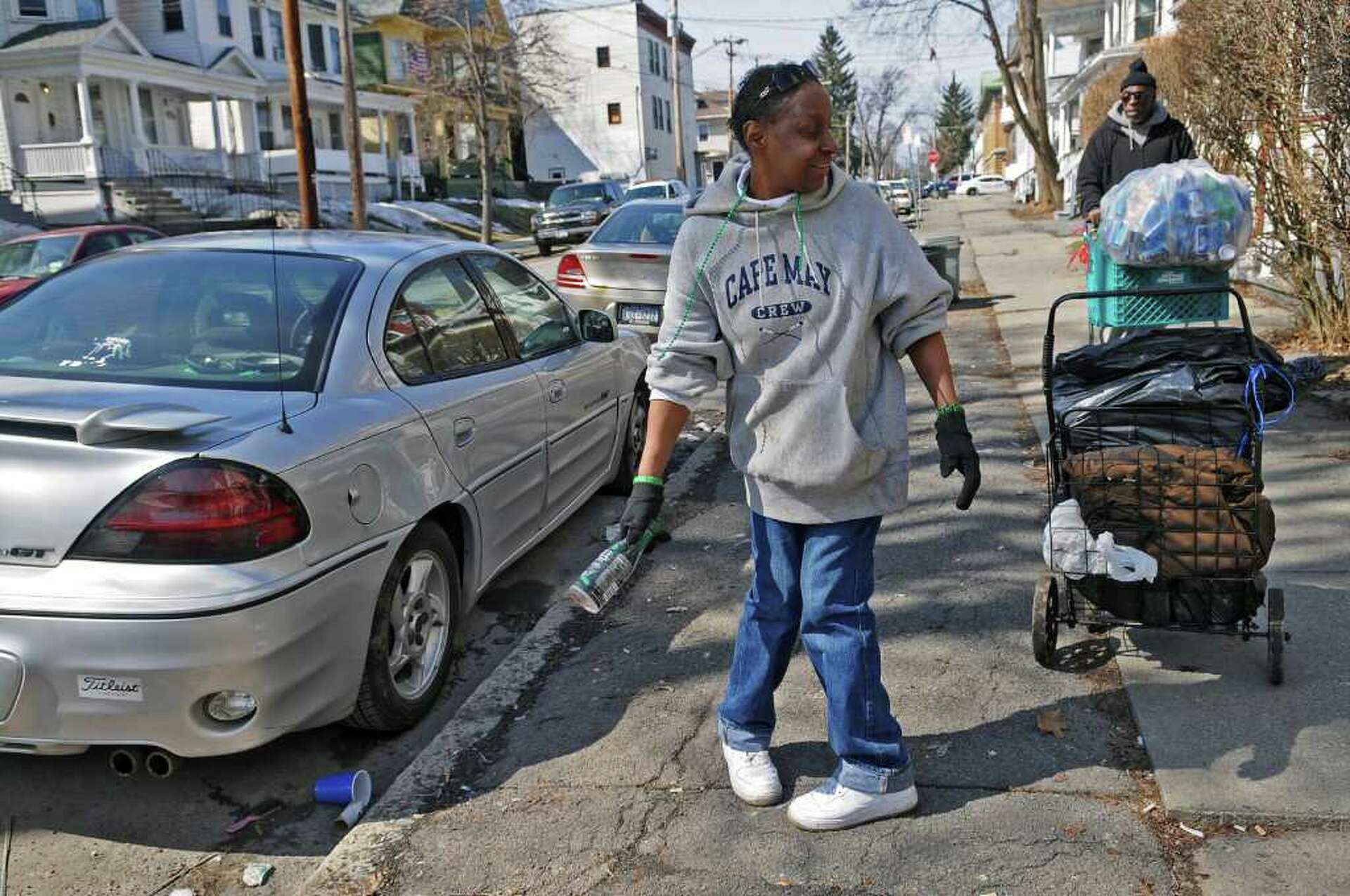 Parade of police on a quiet day