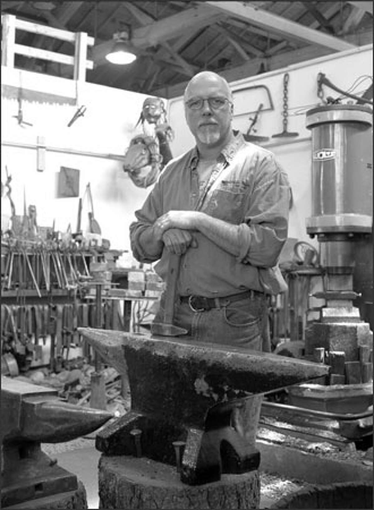 David Lisch, blacksmith, tames metal's cold demeanor