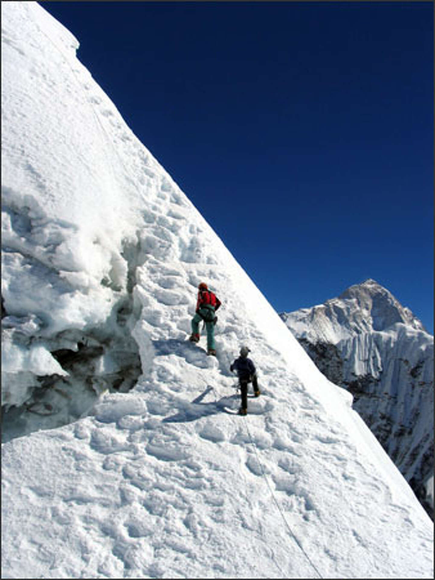 8-year-old mountain climber at top of the world