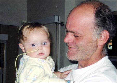 Baby Riley going home with his father today