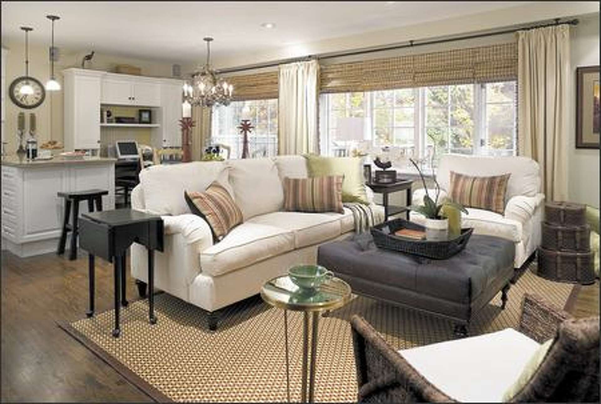 Divine Design: A stylish blend of family room, office