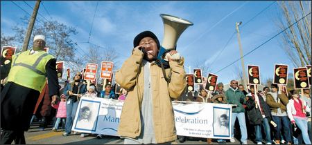 8-year-old leads the march for civil rights