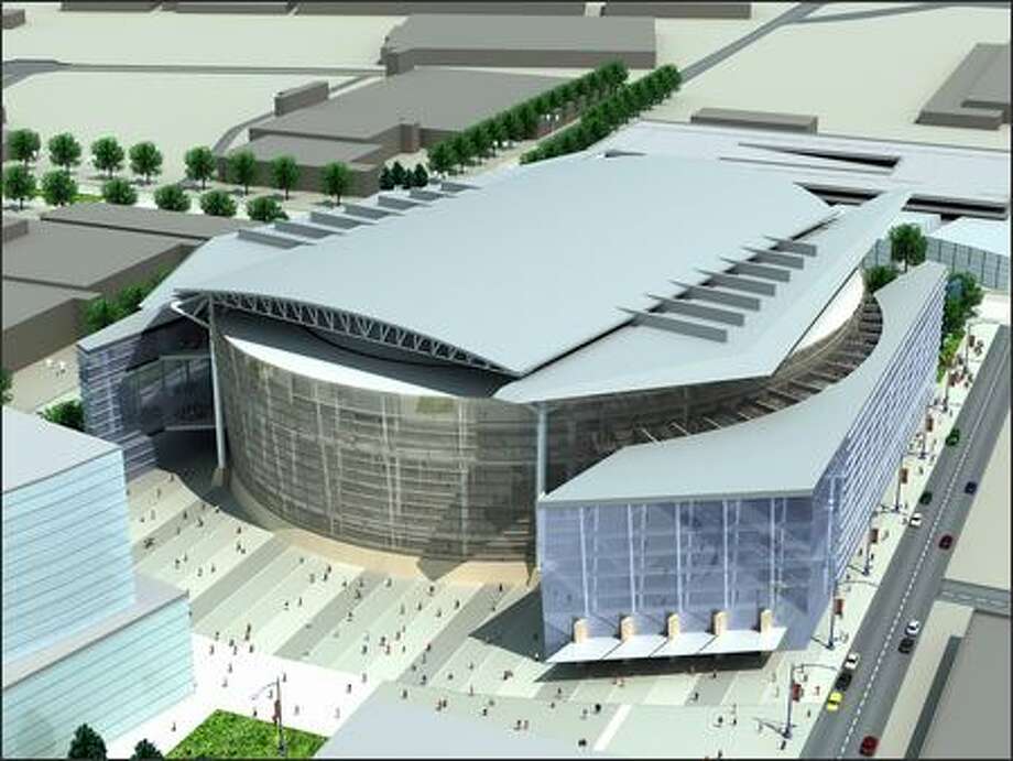 Sonics release drawings of proposed arena - seattlepi.com