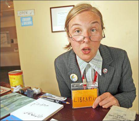 Seen/scene: Shhh, the 'poetry librarian' is in town