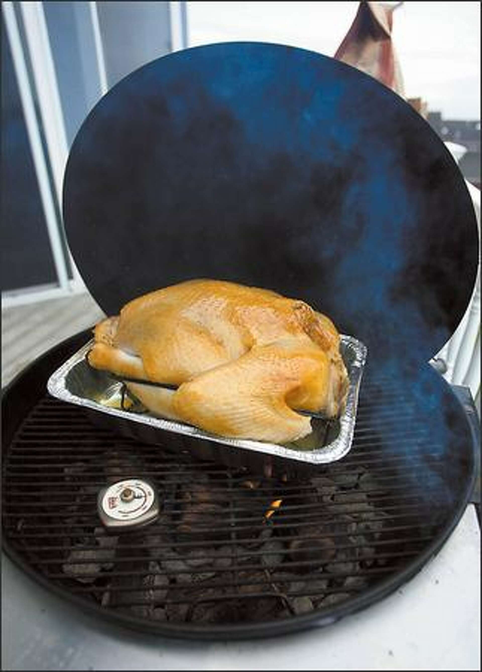 Cooking a holiday turkey over fire is the way to go