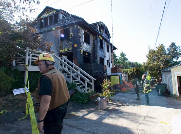 Building fire caused by arson