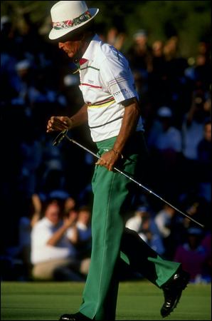 Champions pros hit stop sign at 55