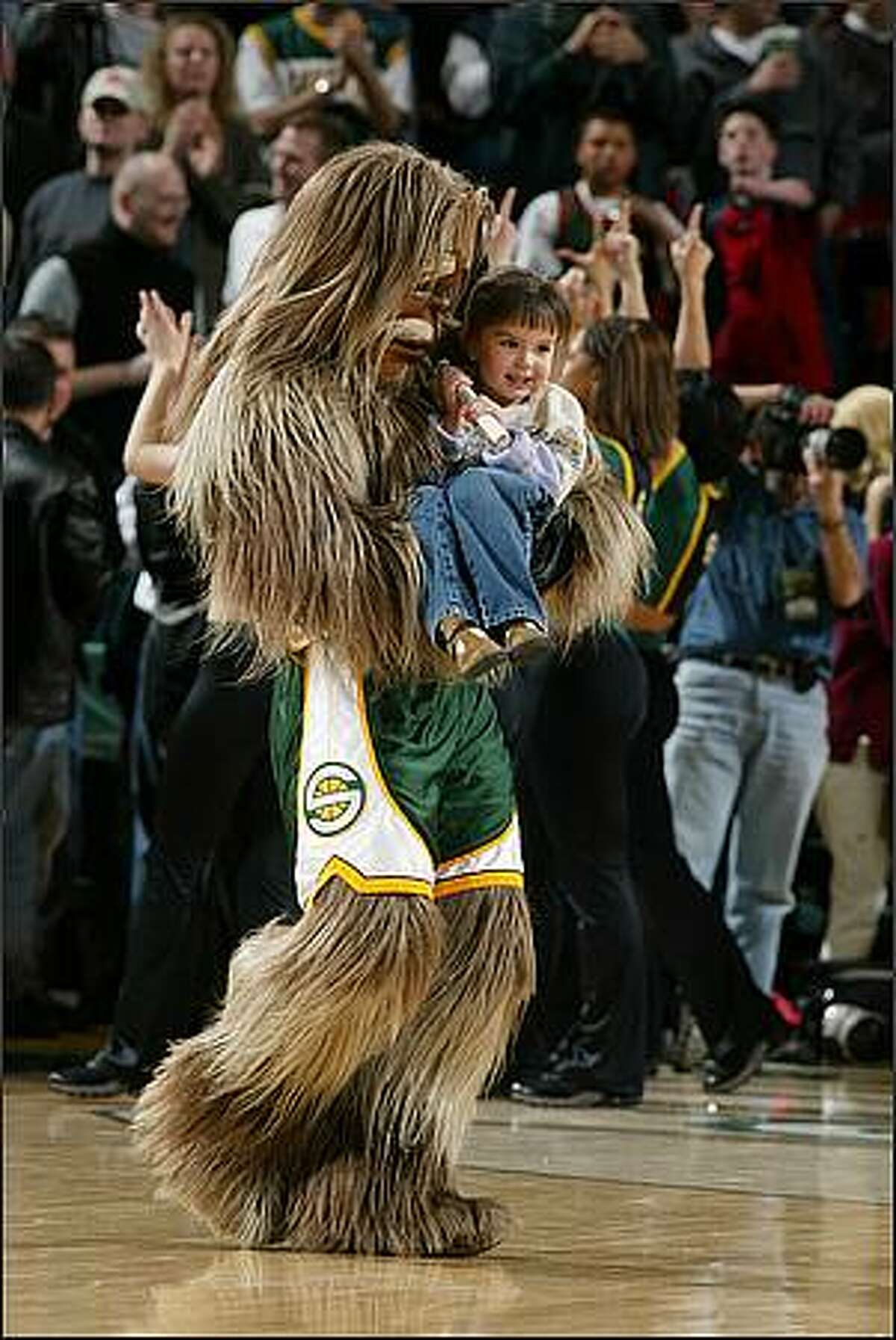 SuperSonics mascot Squatch