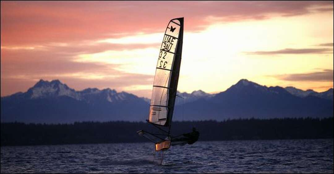 Gliding high: Flitting across the water on a moth boat is 'very pure ...
