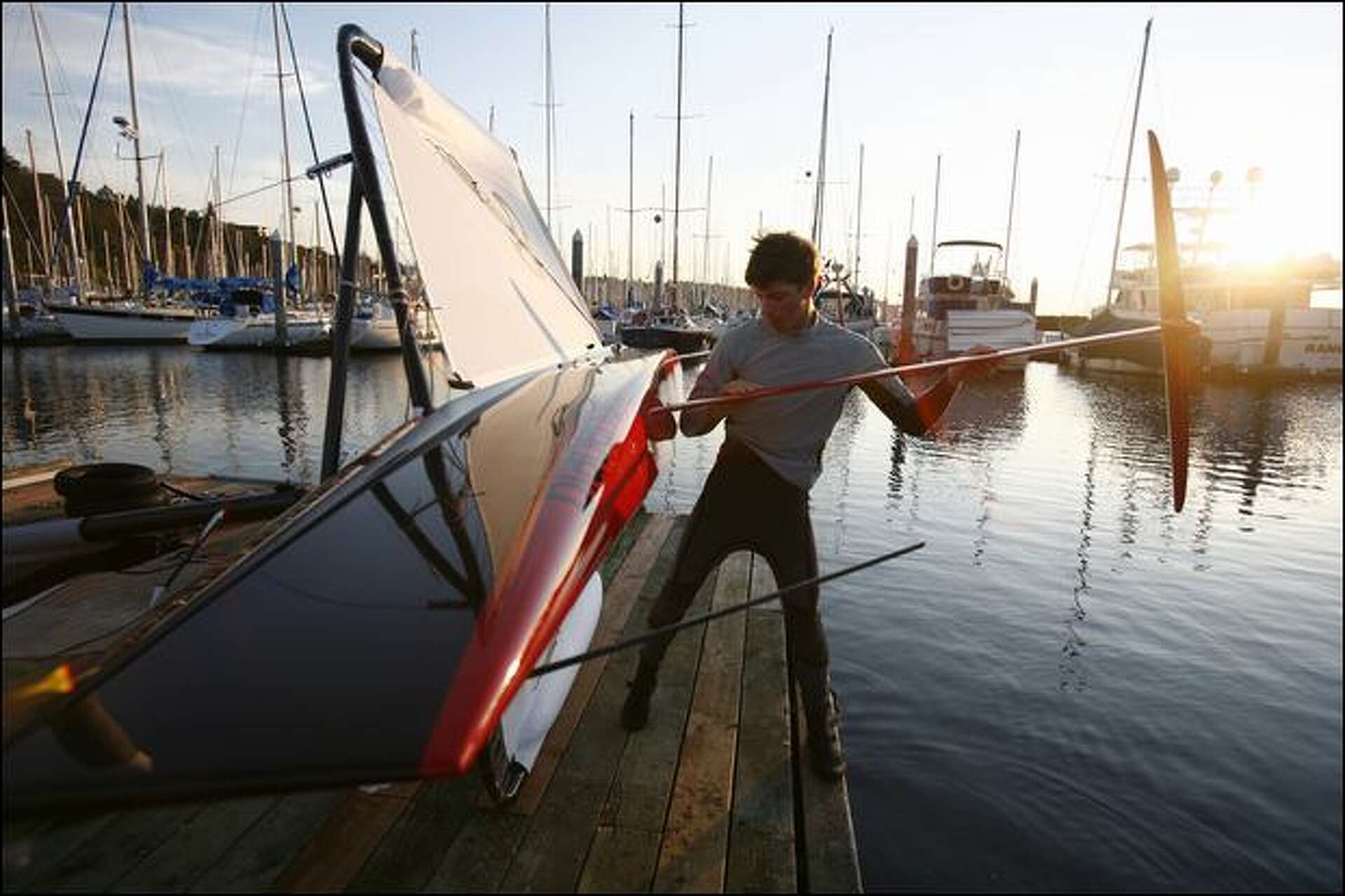 Gliding high: Flitting across the water on a moth boat is 'very pure ...