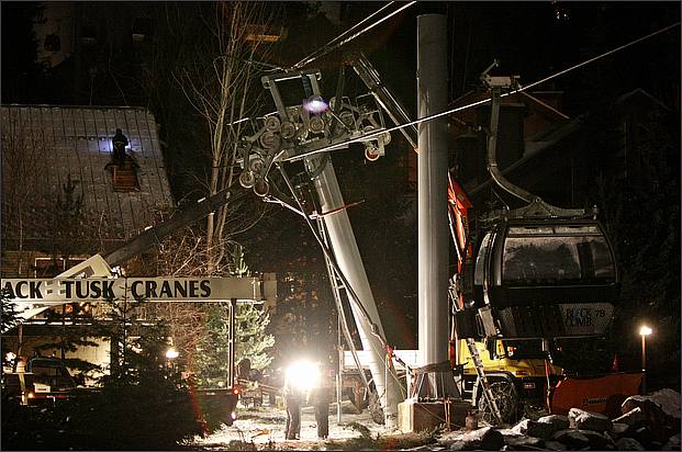Gondola cable tower collapses at Whistler