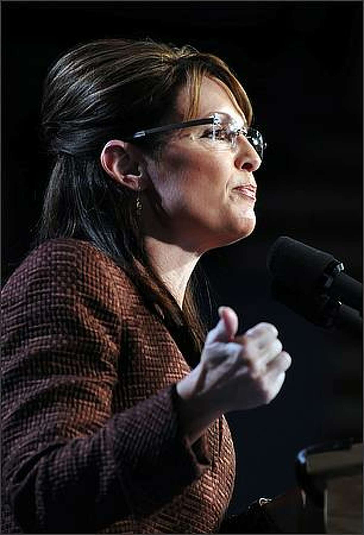 Sarah Palin's shiny sweater not a good choice