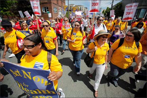 Thousands march for universal health care